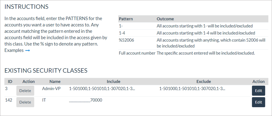 Defining Security Classes